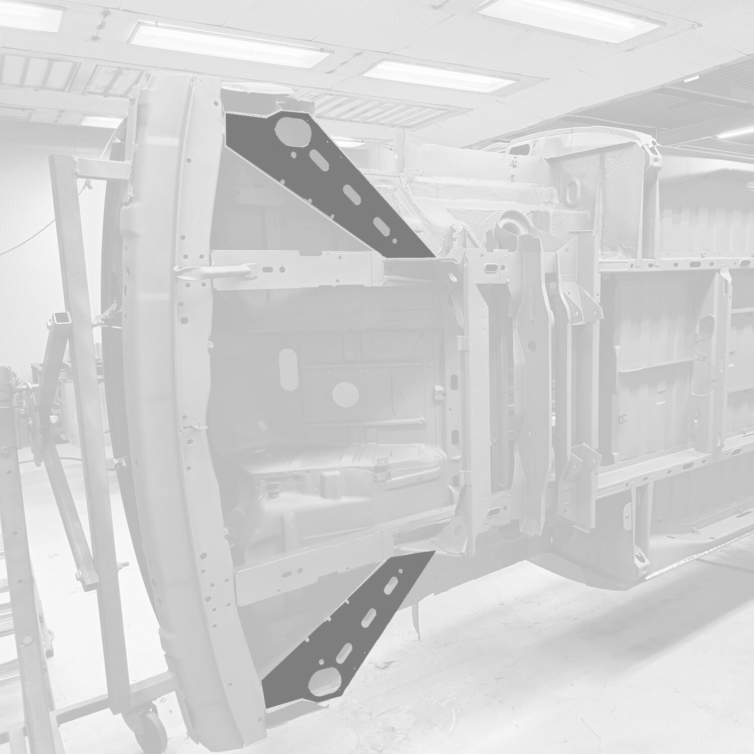 VW T25 Transporter Chassis section front transverse underside, left ...